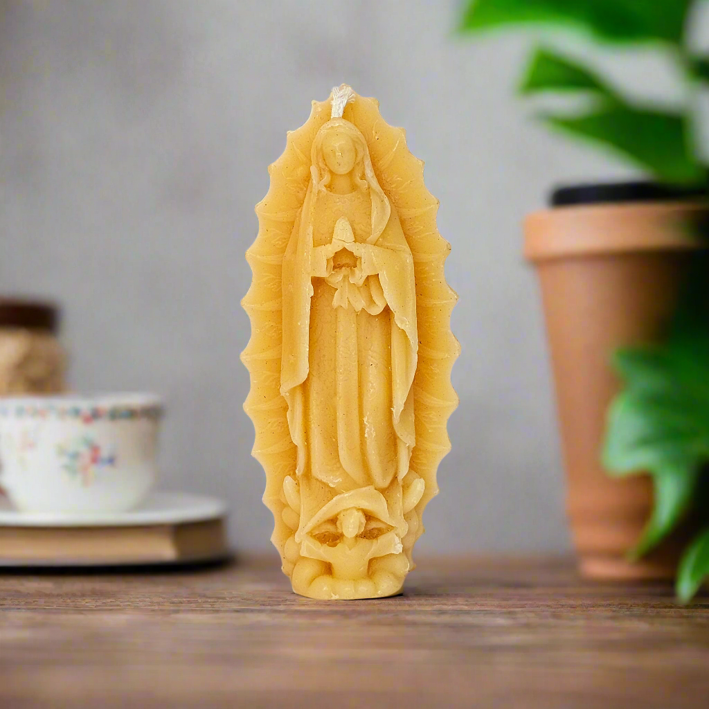 Our Lady of Guadalupe Candle – Hand-Poured 100% Pure Beeswax – Live ...